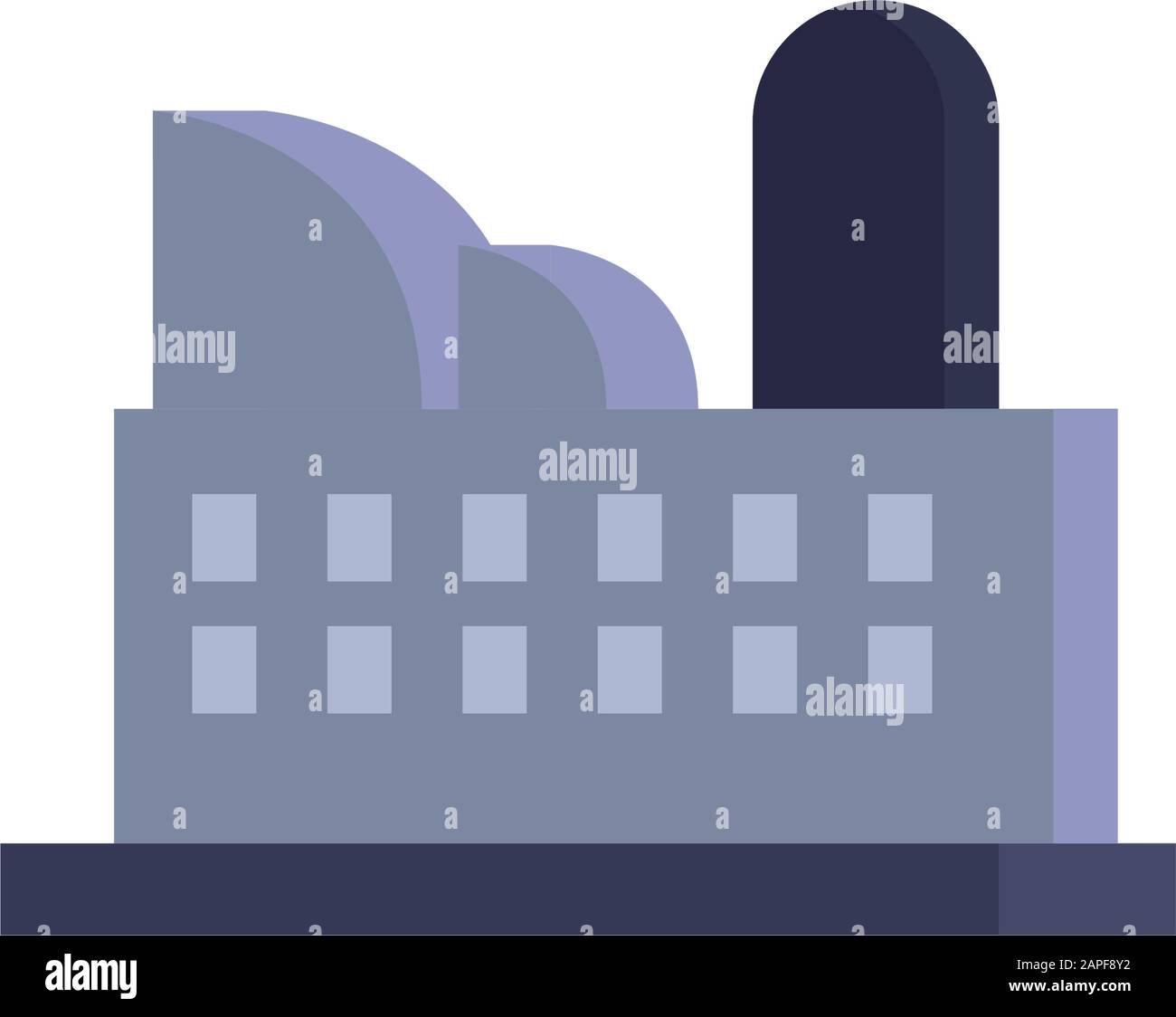 factory icon design, Industry plant building industrial construction ...