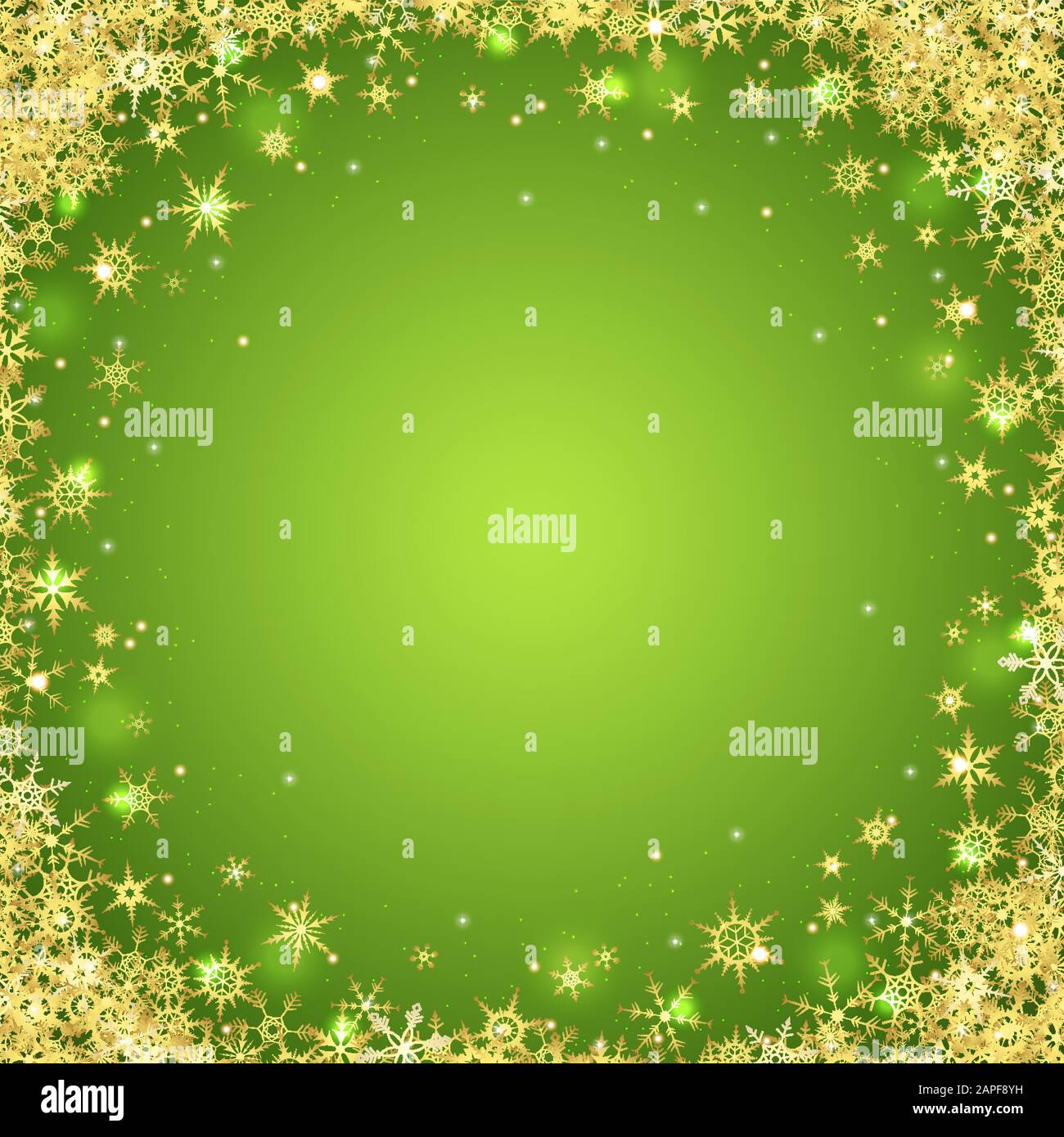 Falling snow on background green Stock Vector Images - Alamy