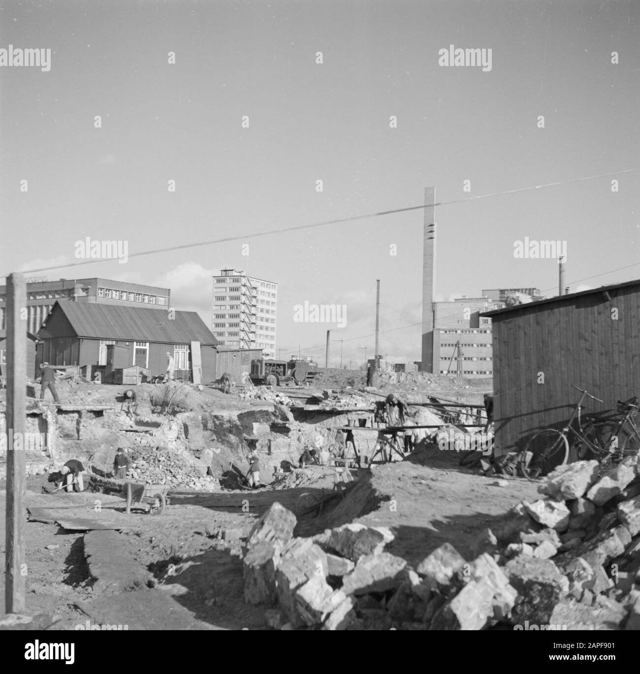 Reconstruction of Rotterdam Description: Construction workers at work ...