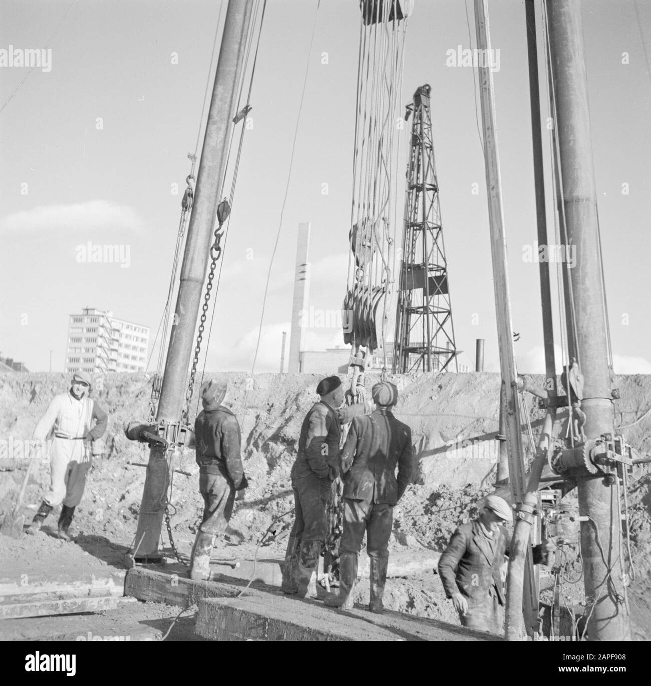 Reconstruction of Rotterdam Description: Construction workers at work ...