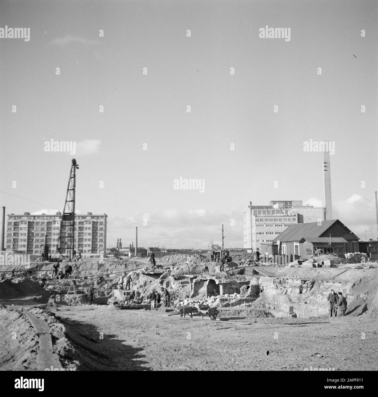 Reconstruction of Rotterdam Description: Construction workers at work ...