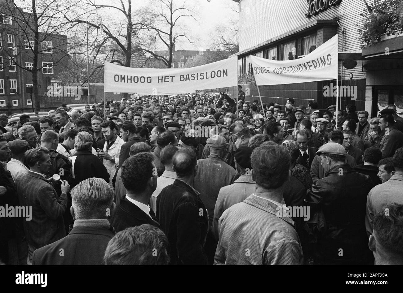 Construction workers on strike. Overviews Date: October 24, 1963 ...