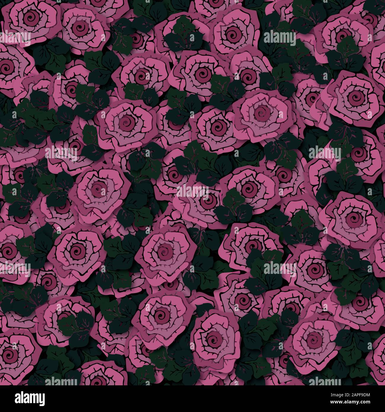 Red roses filled seamless repeating pattern Stock Photo - Alamy