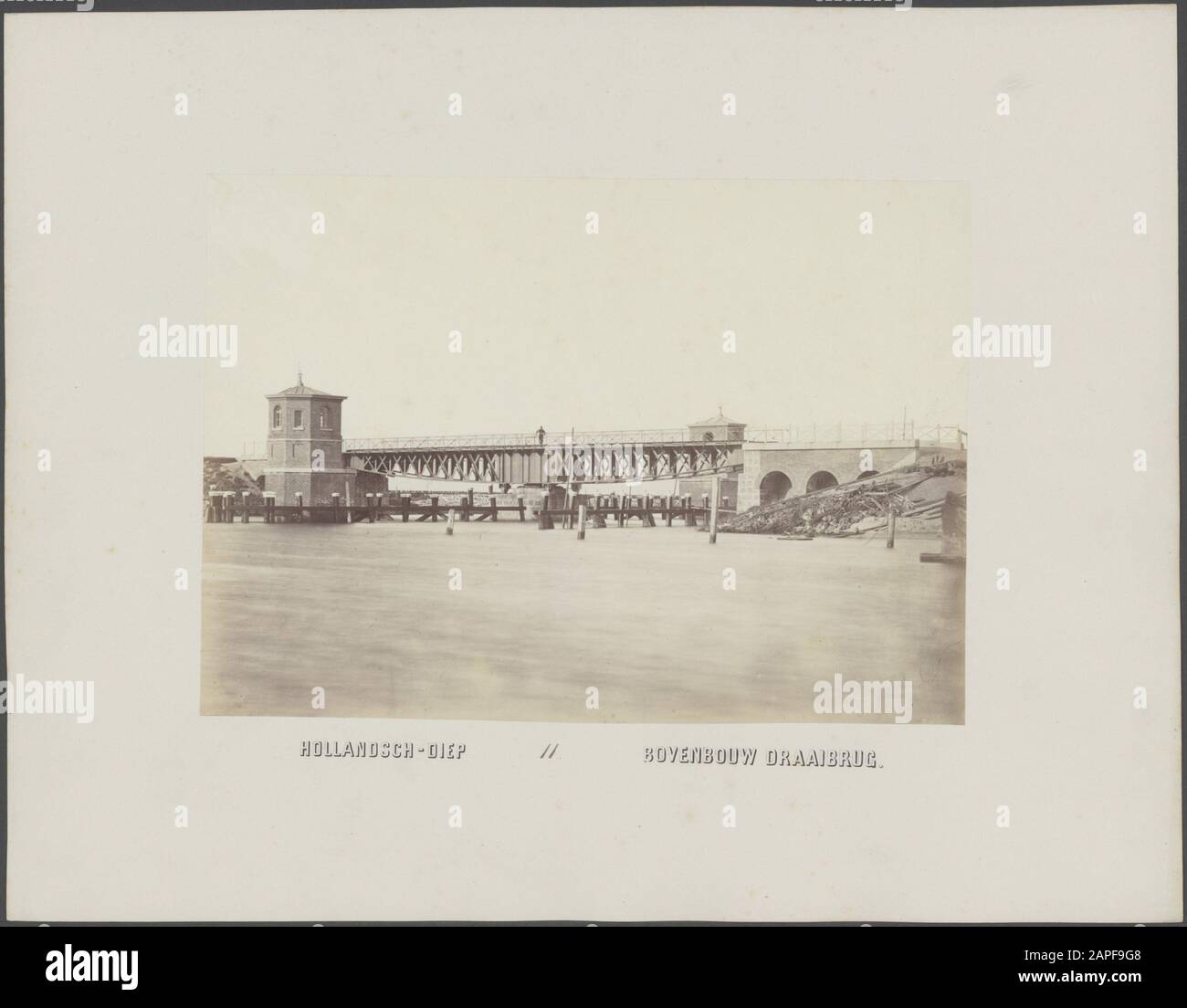 Superstructure of a swing bridge, part of the bridge over the ...