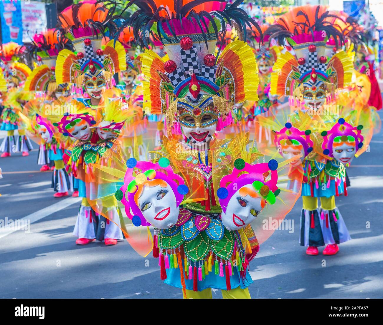 Participants in the Masskara Festival in Bacolod Philippines Stock ...