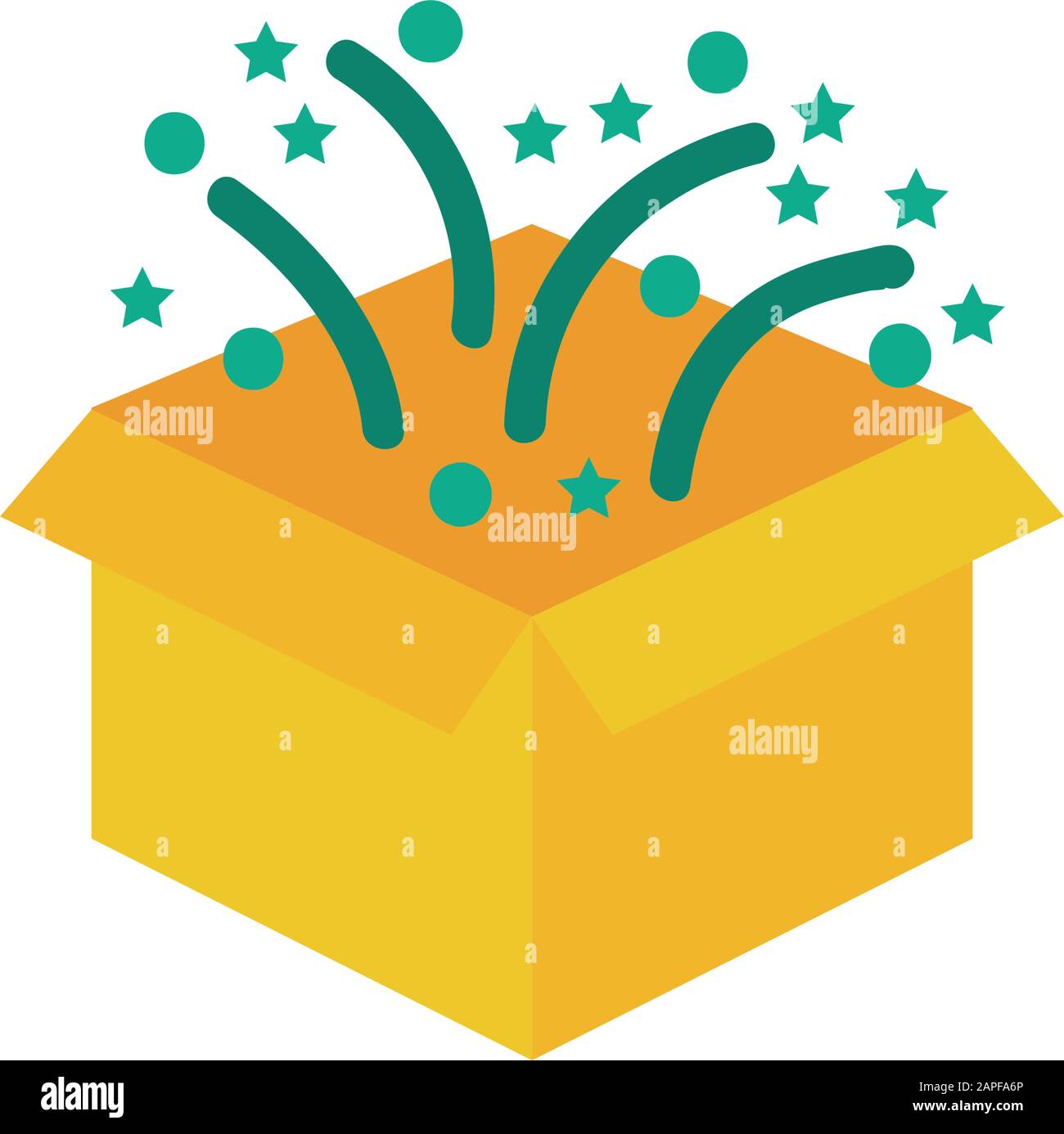 surprise box carton isolated icon Stock Vector Image & Art - Alamy
