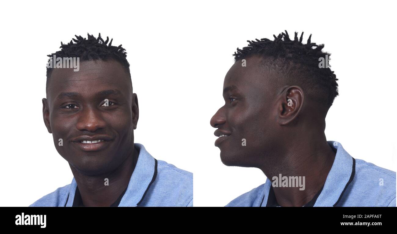 portrait of man front and profile Stock Photo - Alamy