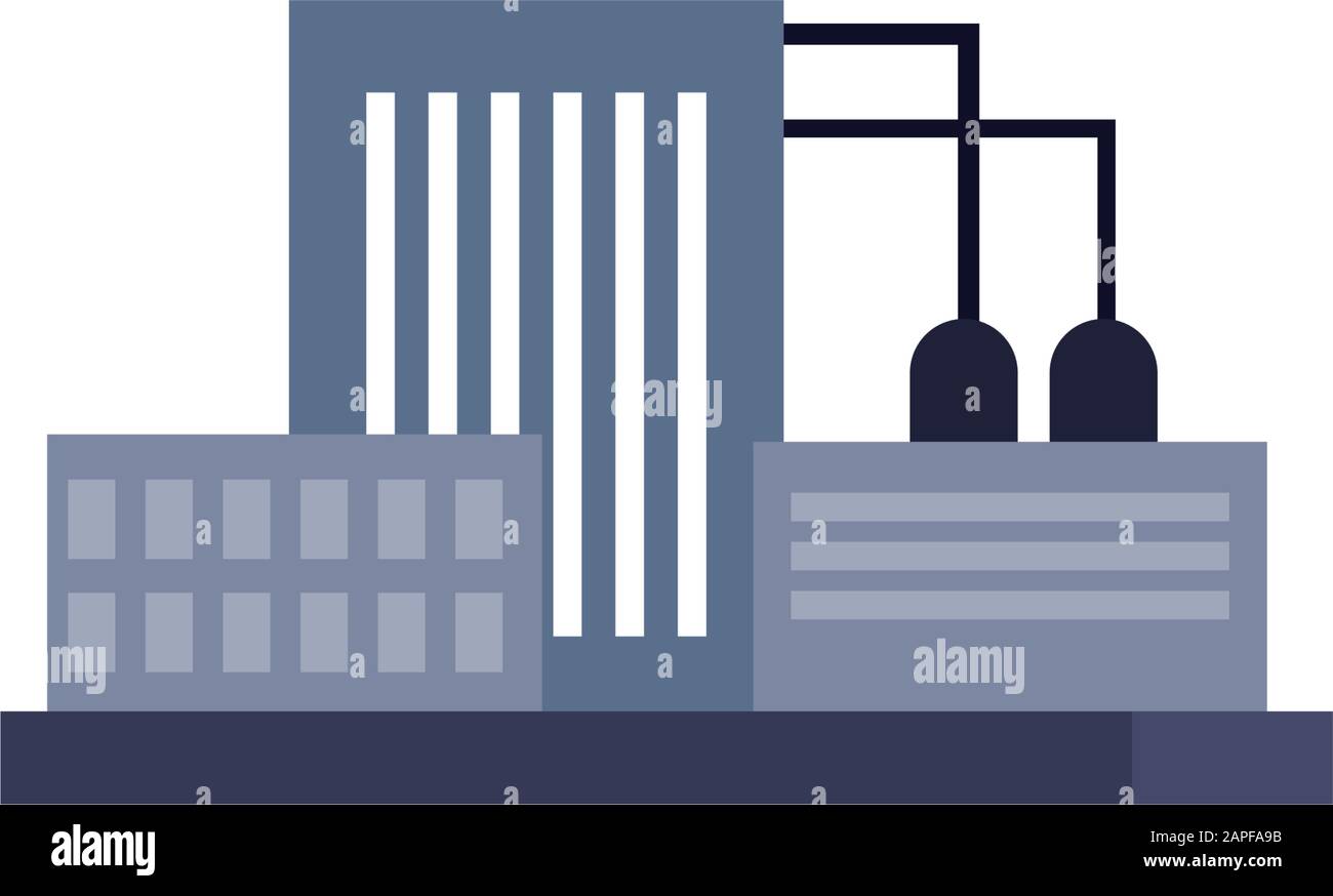 factory icon design, Industry plant building industrial construction ...