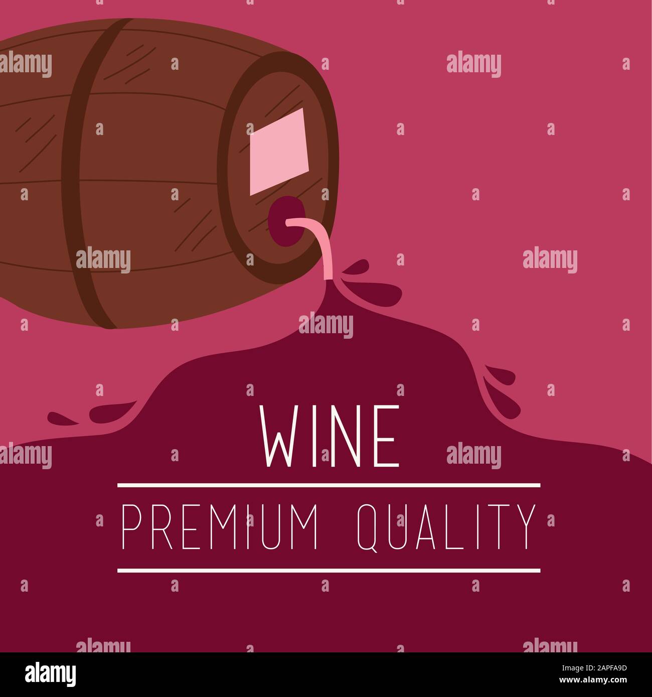 wine premium quality poster with barrel Stock Vector Image & Art - Alamy