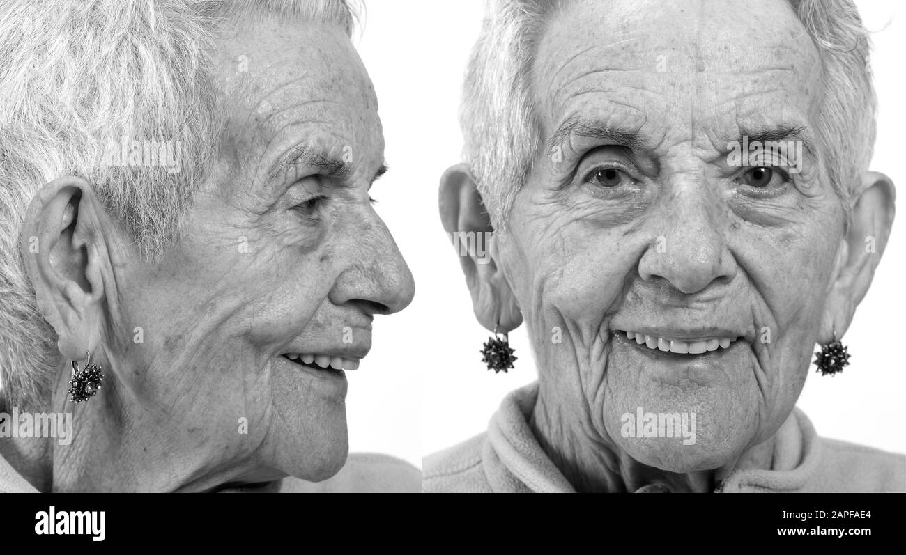Stylish senior woman Black and White Stock Photos & Images - Alamy