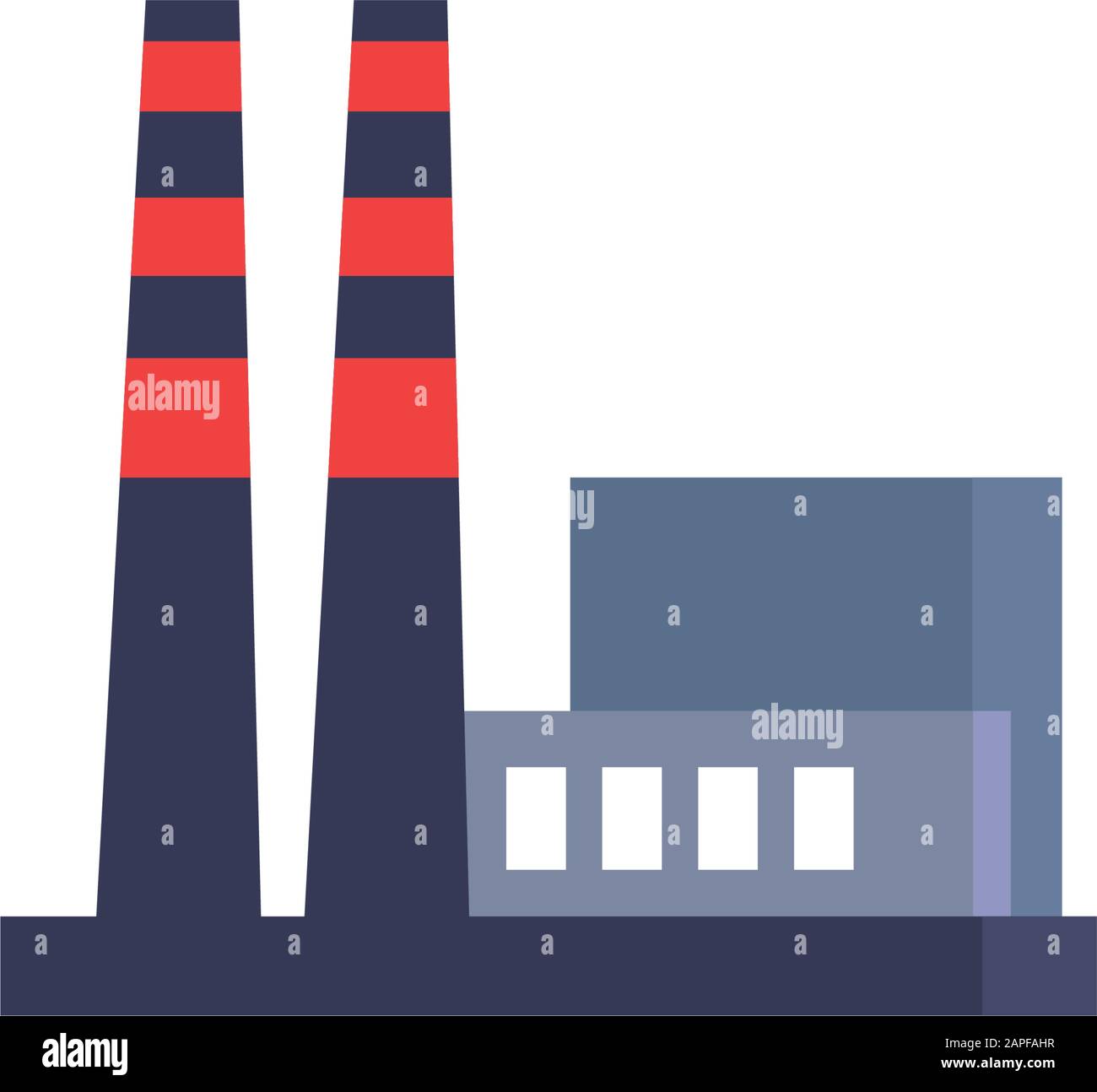 factory icon design, Industry plant building industrial construction ...