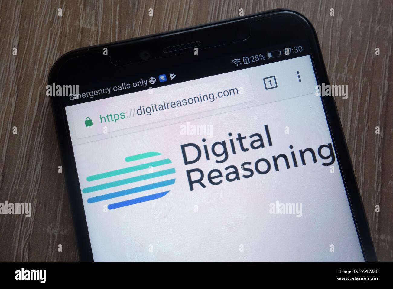 Digital Reasoning fintech company website displayed on a modern ...