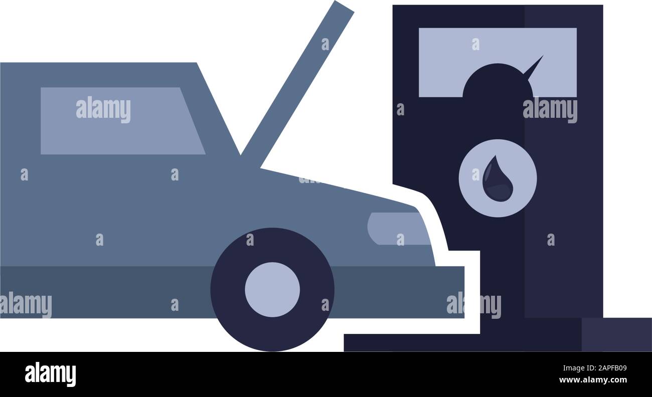 Gasoline station and car design, Gas energy fuel technology power ...