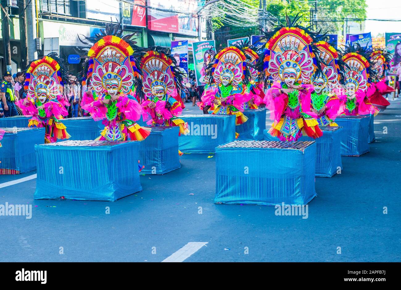 Participants in the Masskara Festival in Bacolod Philippines Stock ...