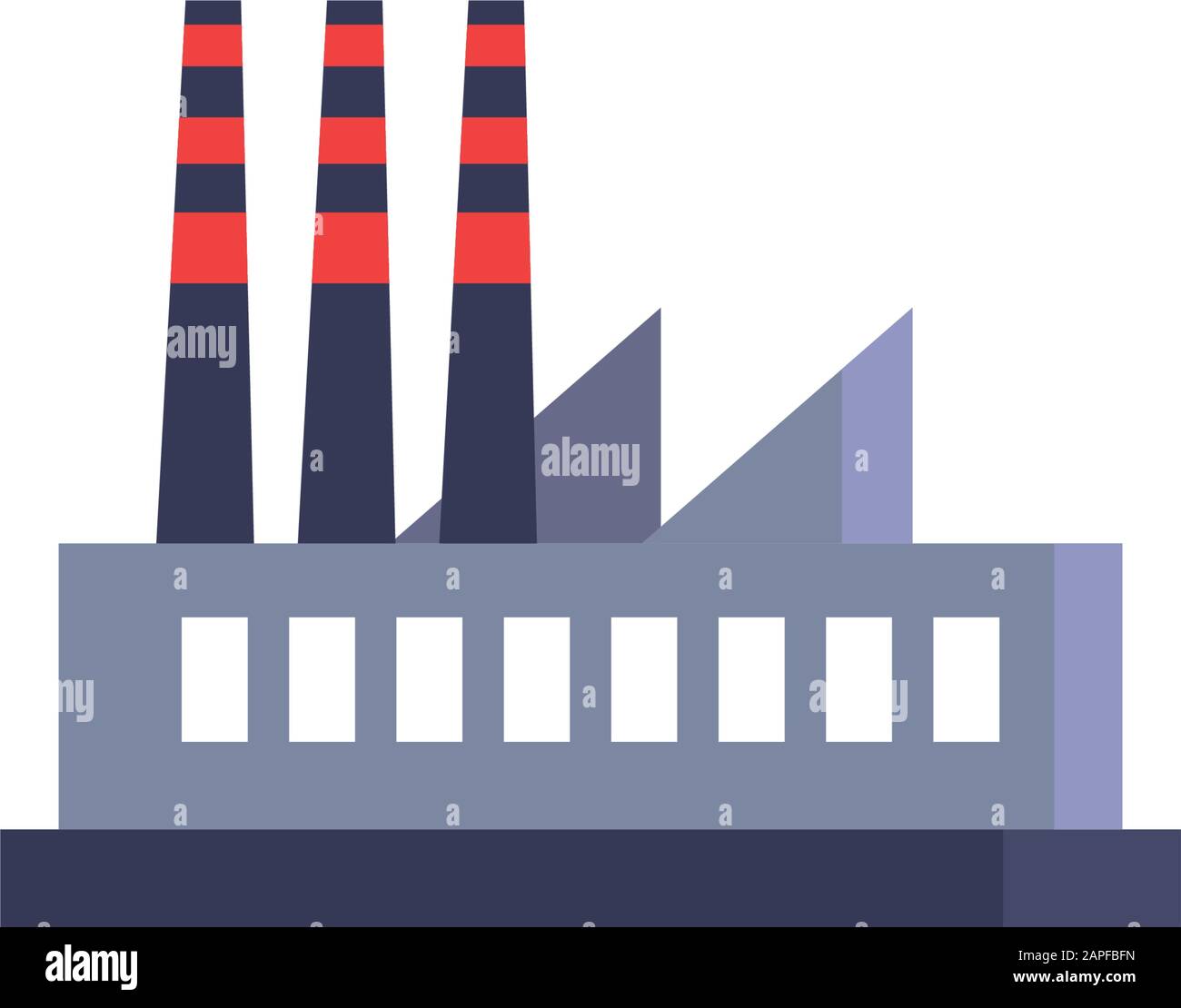factory icon design, Industry plant building industrial construction ...