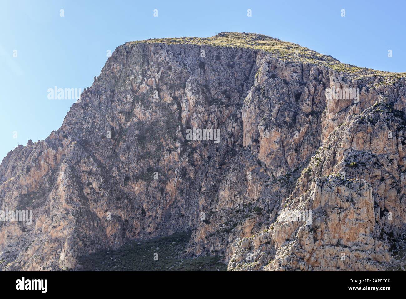Cofano Mountain in Monte Cofano nature reserve in the province of ...