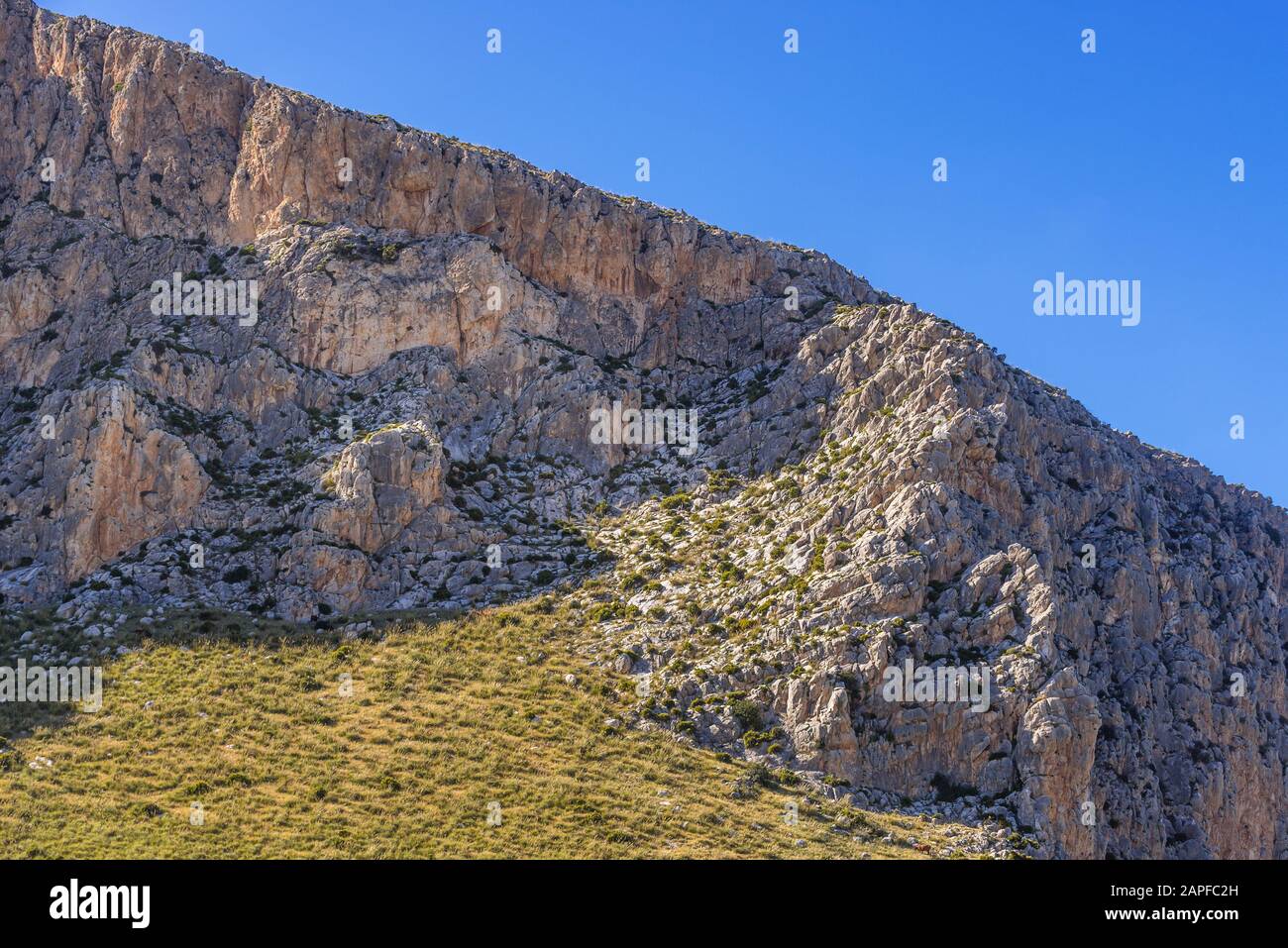 Cofano Mountain in Monte Cofano nature reserve in the province of ...