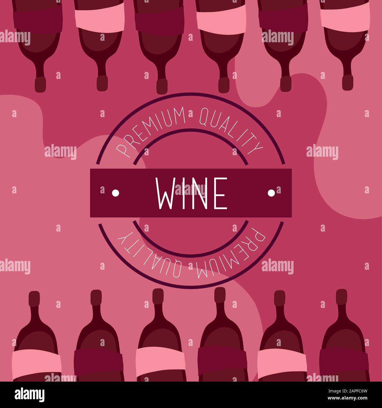 wine premium quality poster with bottles Stock Vector Image & Art - Alamy