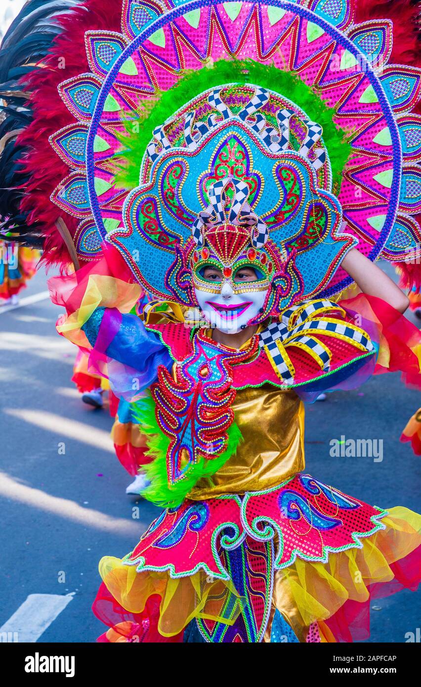 Participant in the Masskara Festival in Bacolod Philippines Stock Photo ...