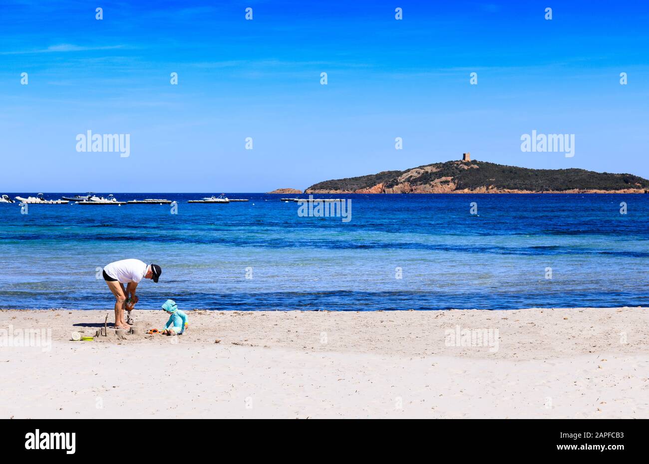 Corsica beach family hi-res stock photography and images - Alamy