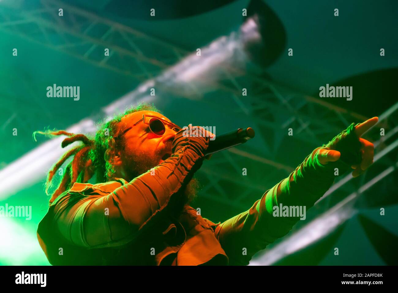 FARO, PORTUGAL: 6th SEPTEMBER, 2019 - Blasted Mechanism band, performs ...