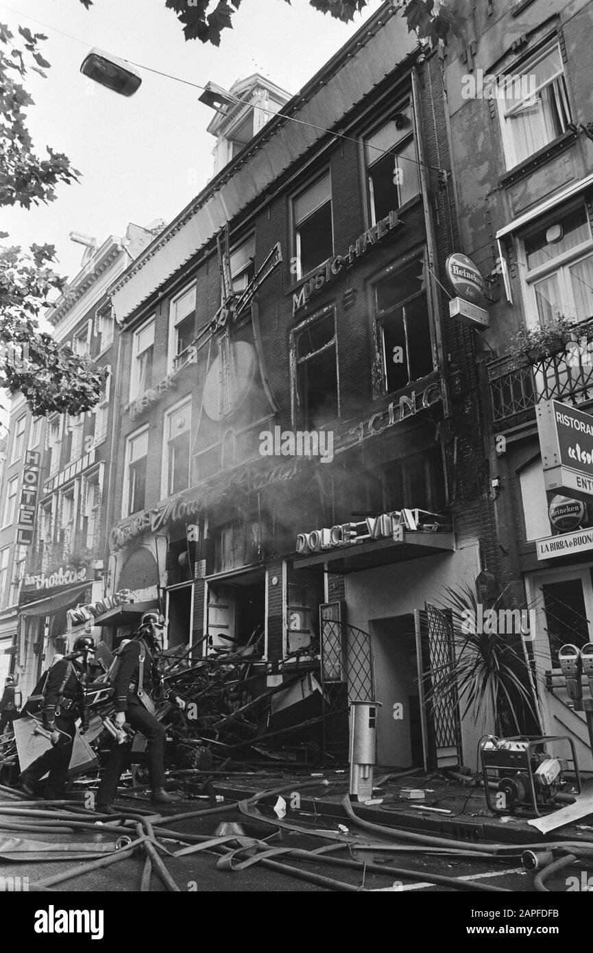 Nightclub Moulin Rouge on Thorbeckeplein Amsterdam burned out ...