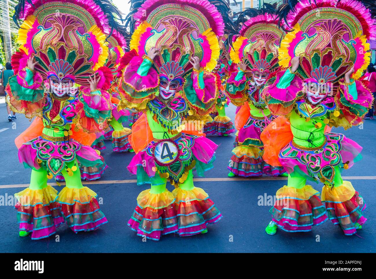 Participants in the Masskara Festival in Bacolod Philippines Stock ...