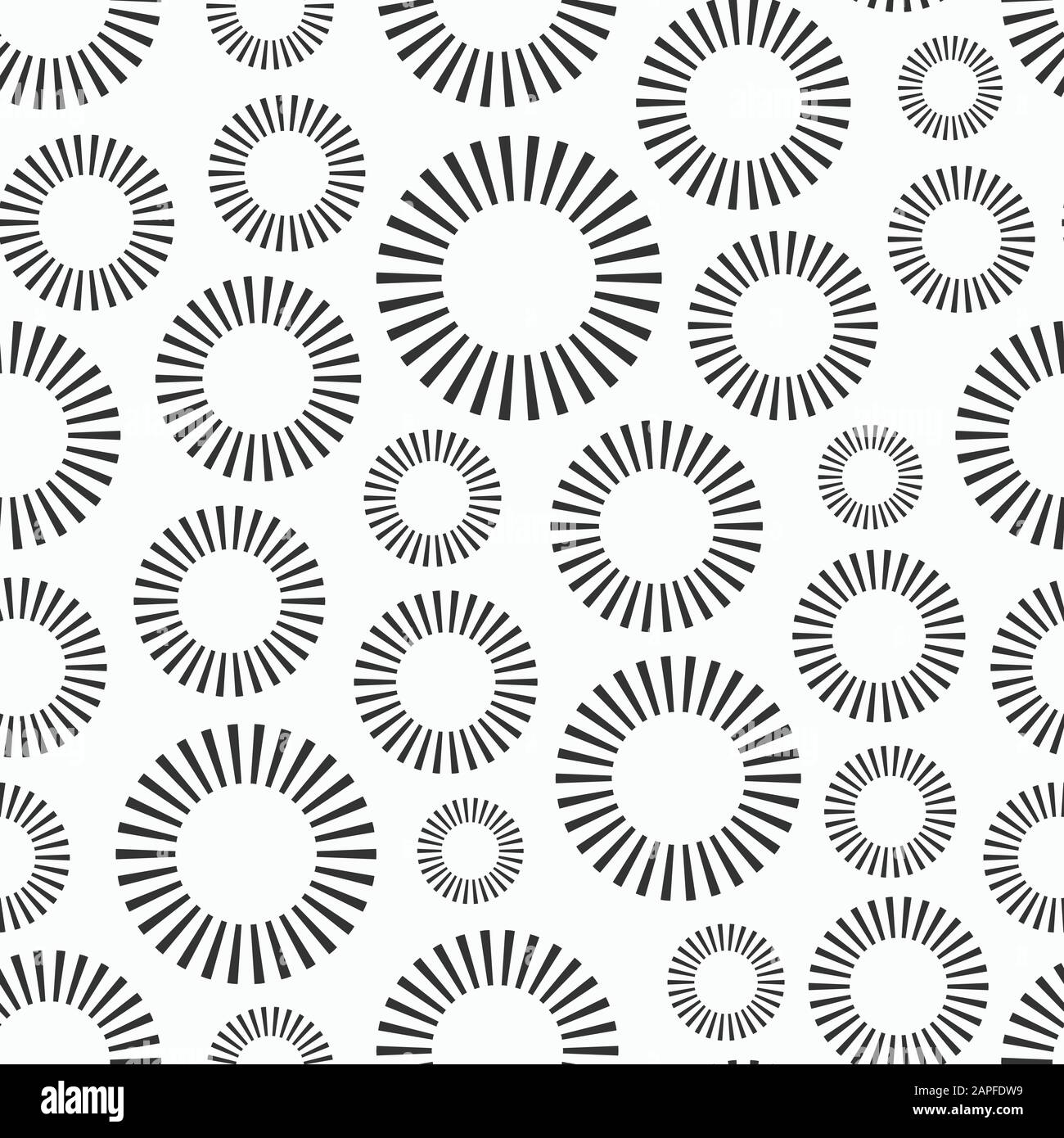 Abstract seamless pattern of repeating round ornaments isolated on ...