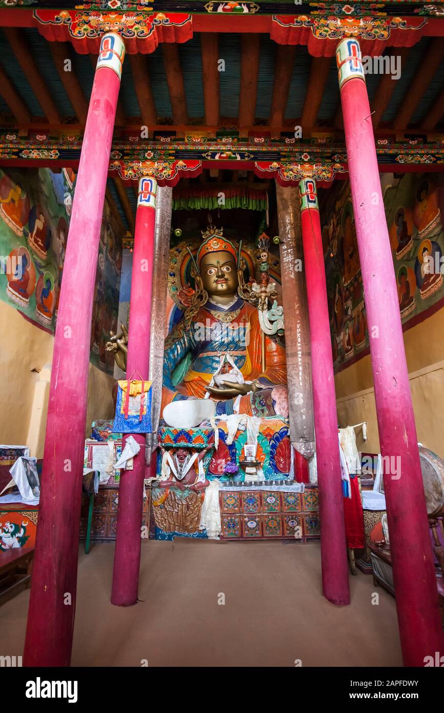 Statue of Padmasambhava, also Guru Rinpoche, Hemis gompa or Hemis ...