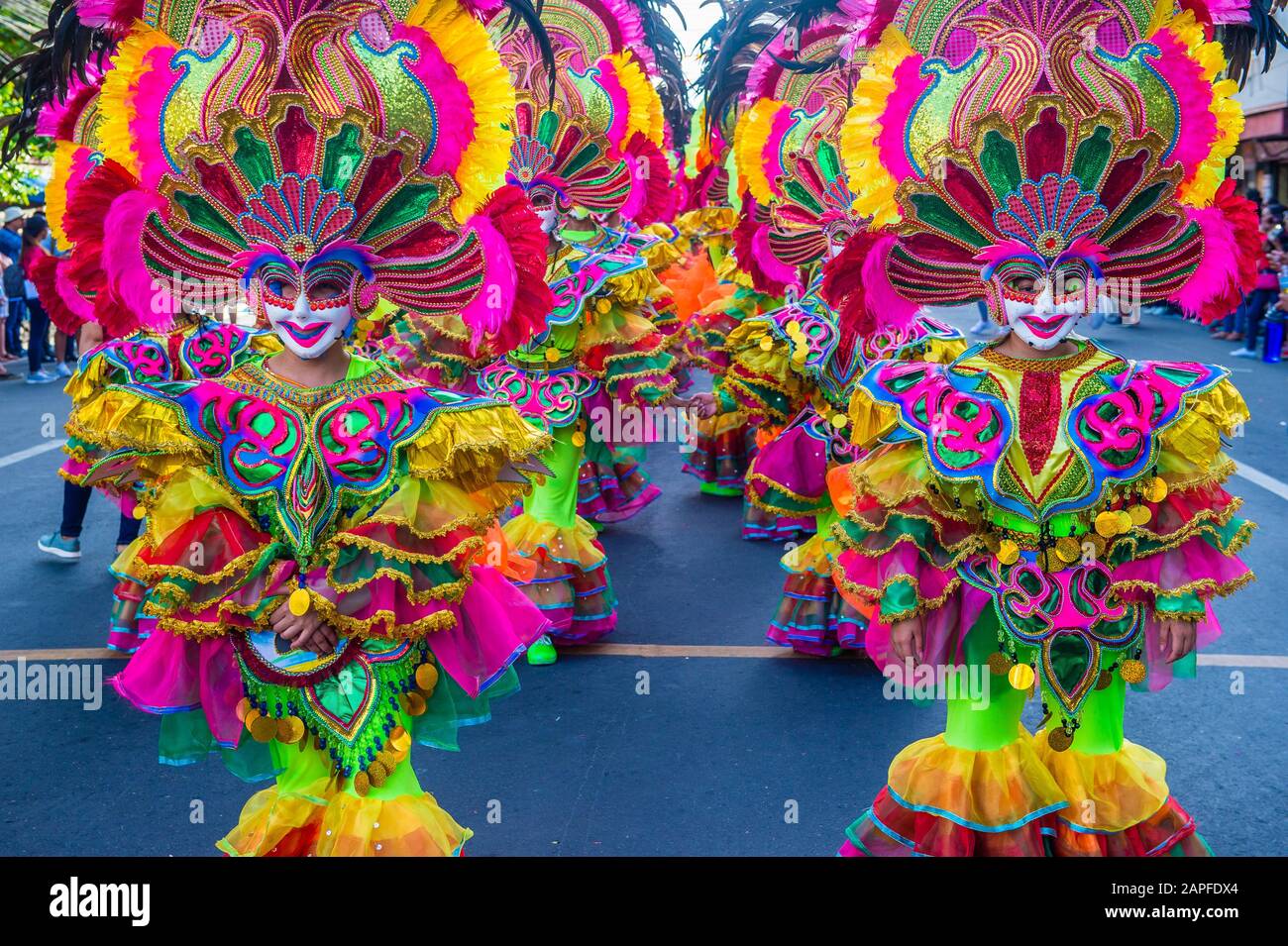 Participants in the Masskara Festival in Bacolod Philippines Stock ...