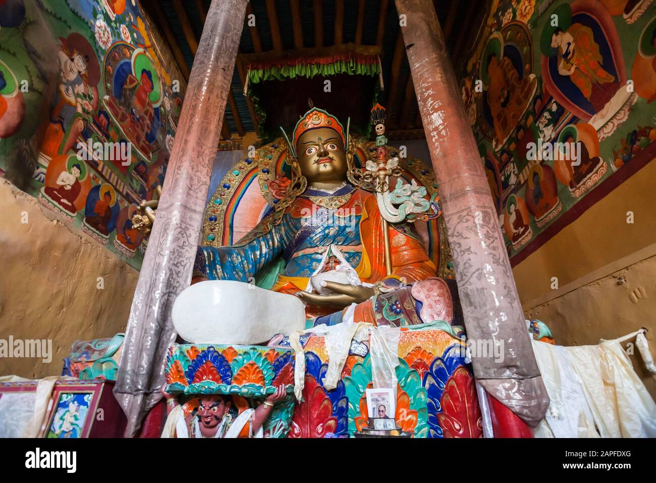 Statue of Padmasambhava, also Guru Rinpoche, Hemis gompa or Hemis ...