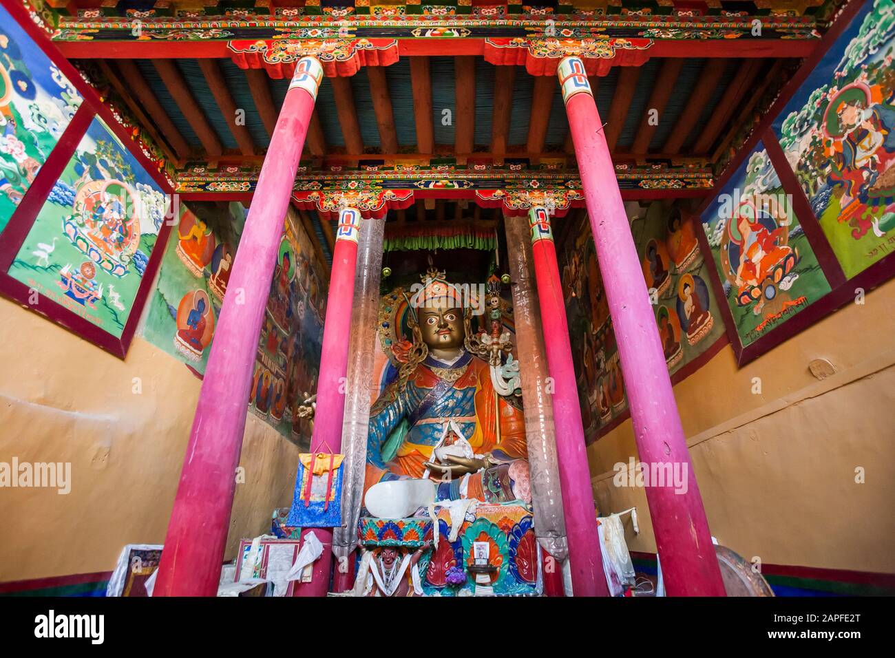 Statue of Padmasambhava, also Guru Rinpoche, Hemis gompa or Hemis ...