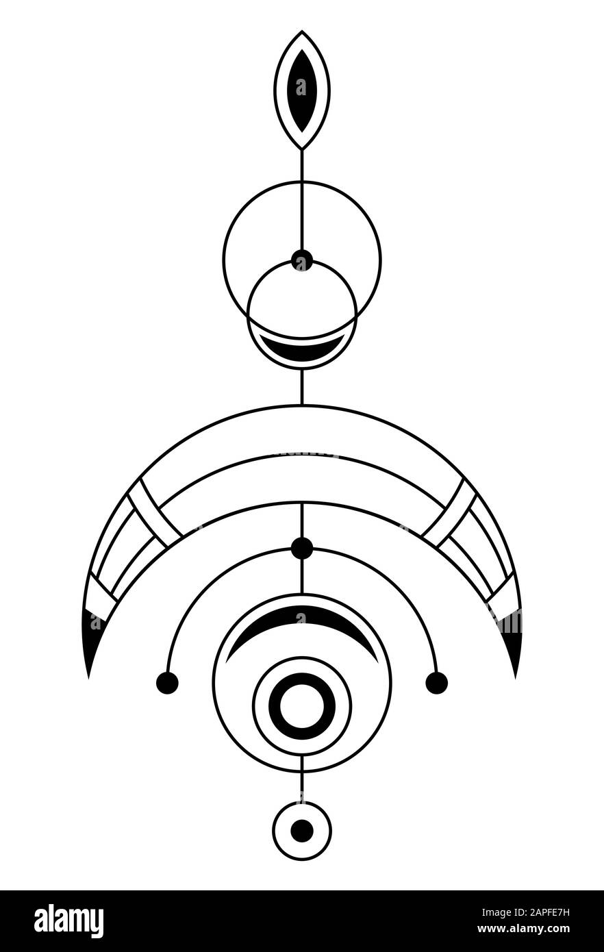 Abstract geometric symbol. Sacred geometry sign with geometric shapes ...