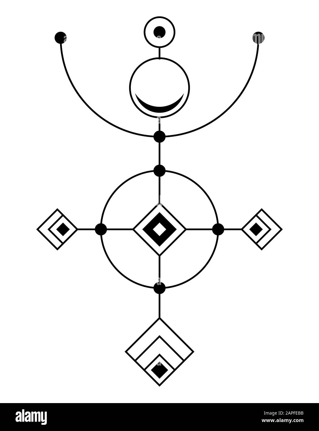 Abstract geometric symbol. Sacred geometry sign with geometric shapes ...