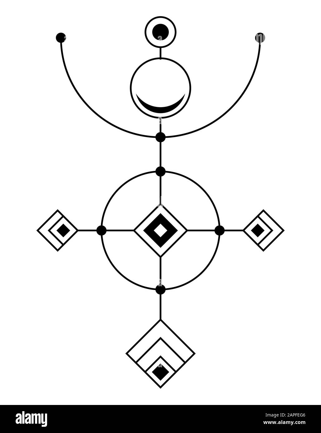 Abstract geometric symbol. Sacred geometry sign with geometric shapes ...