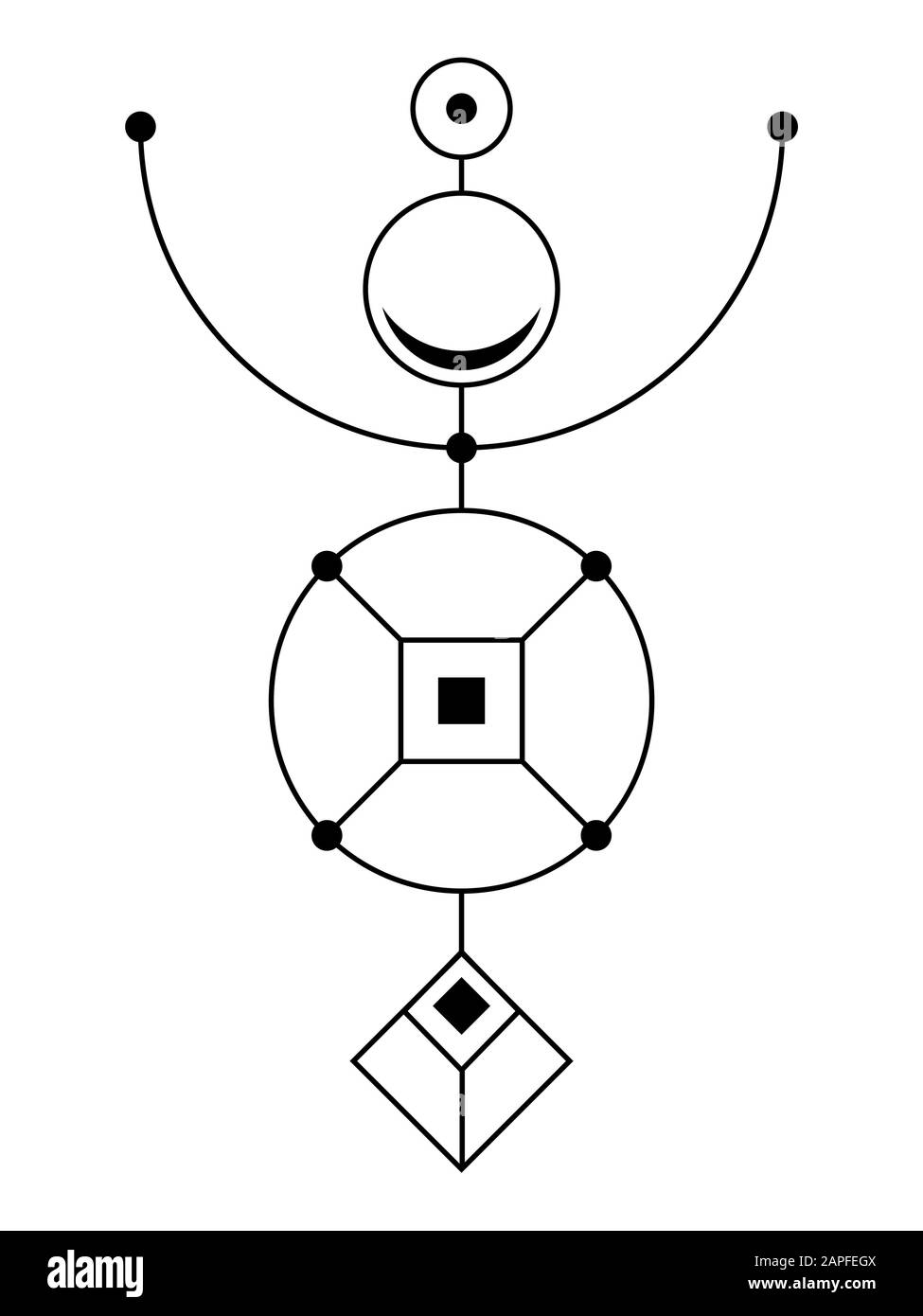 Abstract geometric symbol. Sacred geometry sign with geometric shapes ...