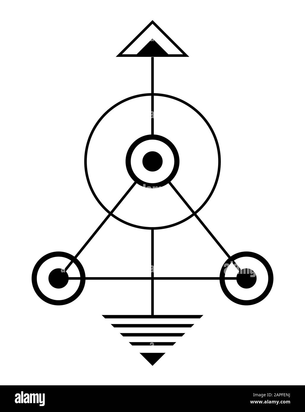 Abstract geometric symbol. Sacred geometry sign with geometric shapes ...