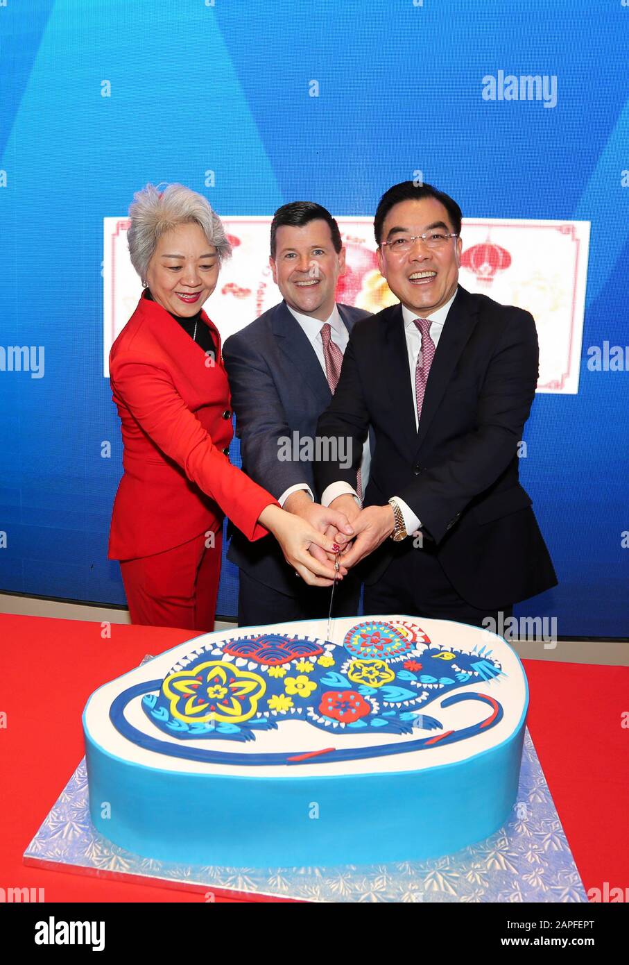 New York, USA. 22nd Jan, 2020. Chinese Consul General in New York Huang ...