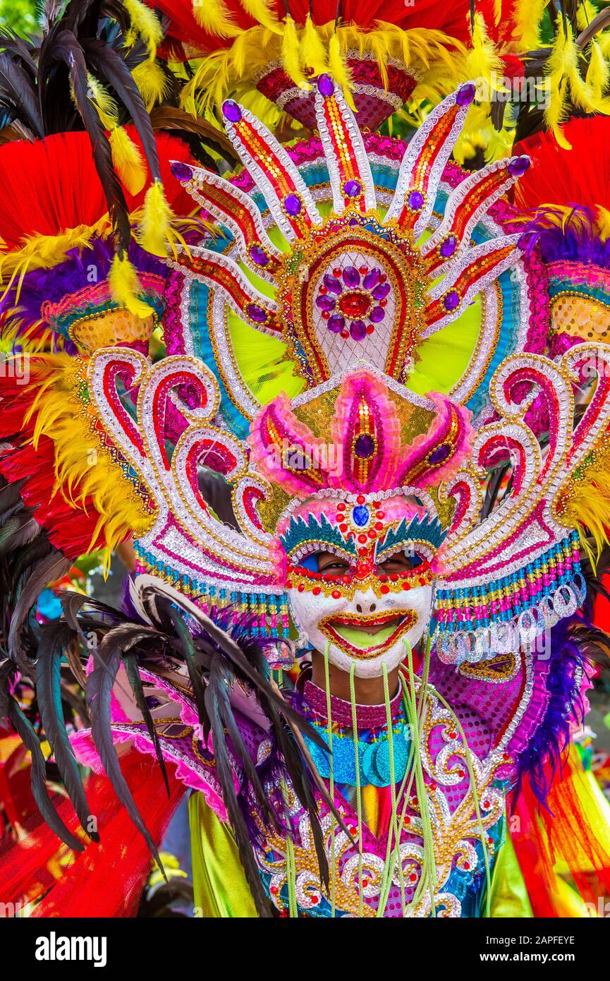 Participant in the Masskara Festival in Bacolod Philippines Stock Photo ...