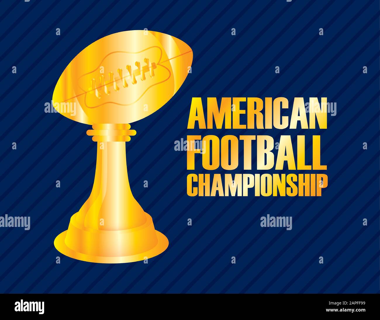 superbowl sport poster with balloon trophy award Stock Vector Image ...
