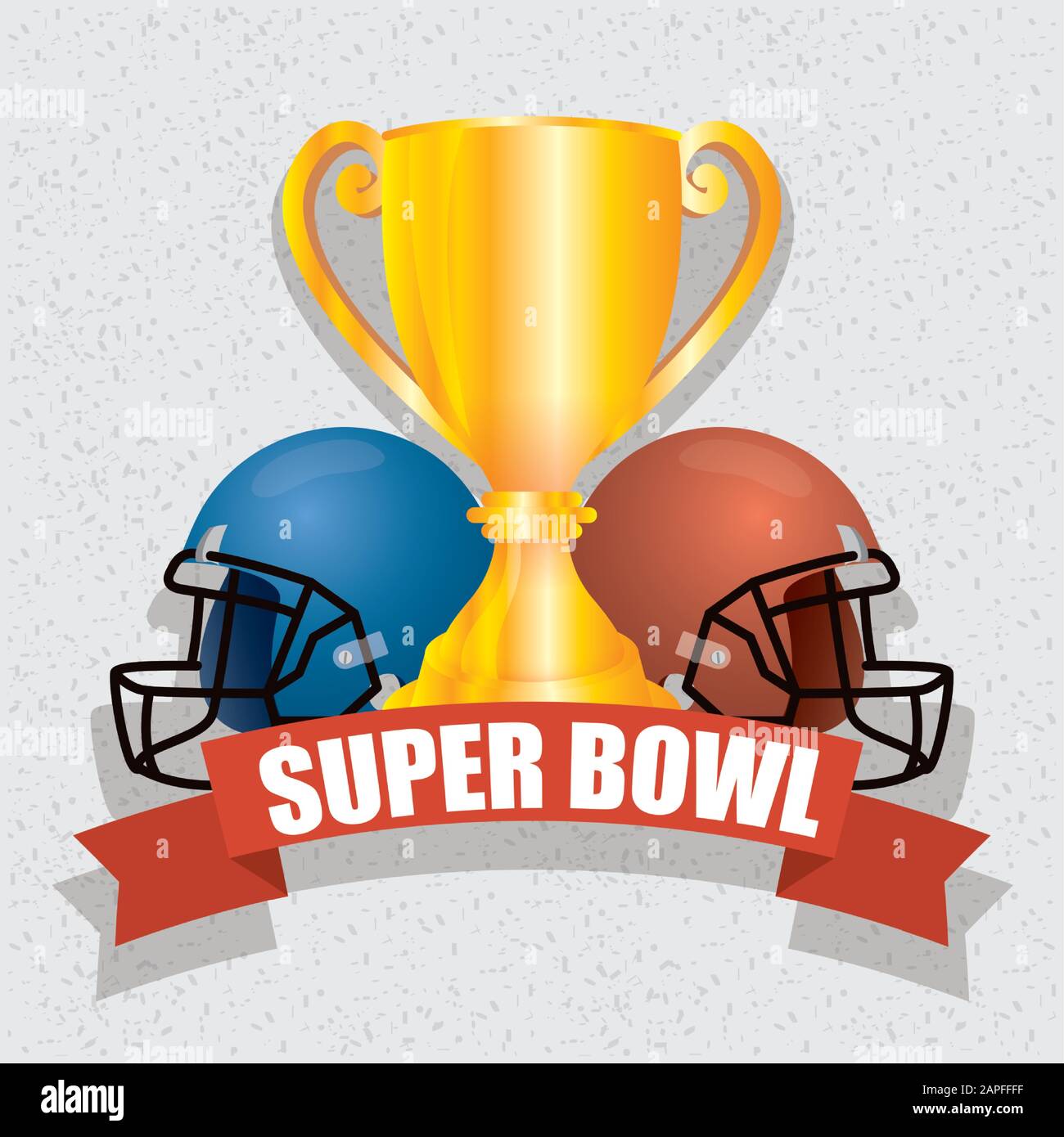 superbowl sport poster with trophy and helmets Stock Vector Image & Art ...