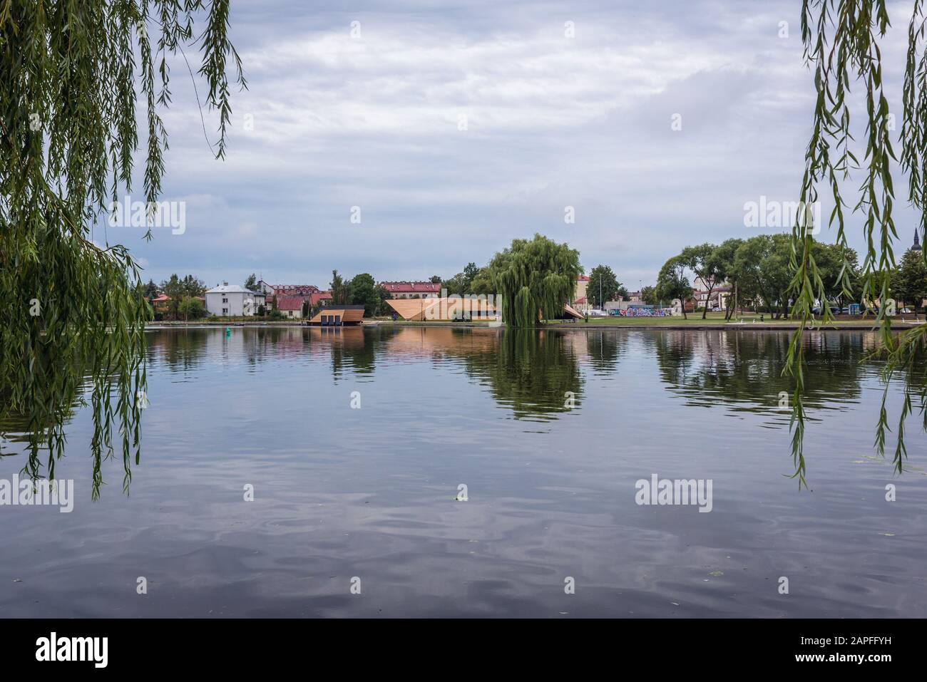 River Netta in Augustow city situated in the Podlaskie Voivodeship in ...