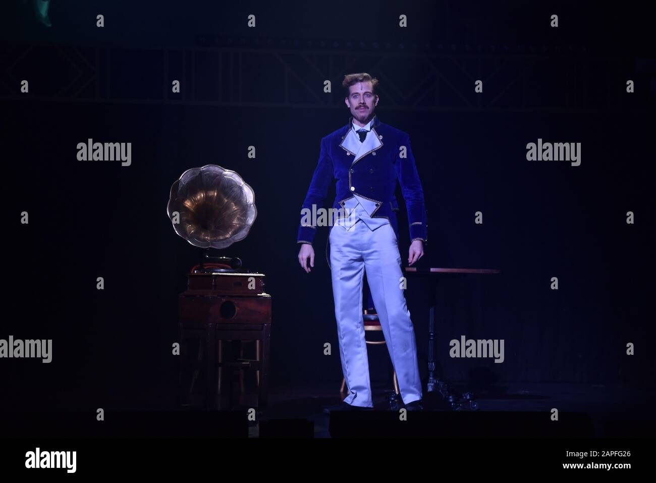 Cologne, Germany. 22nd Jan, 2020. The performers of the musical ...