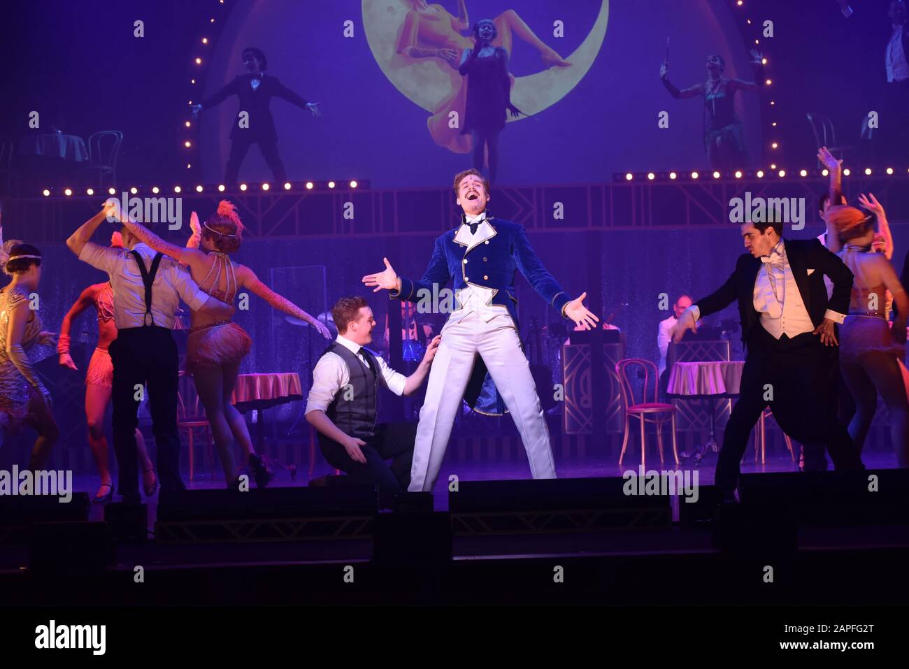 Cologne, Germany. 22nd Jan, 2020. The performers of the musical ...