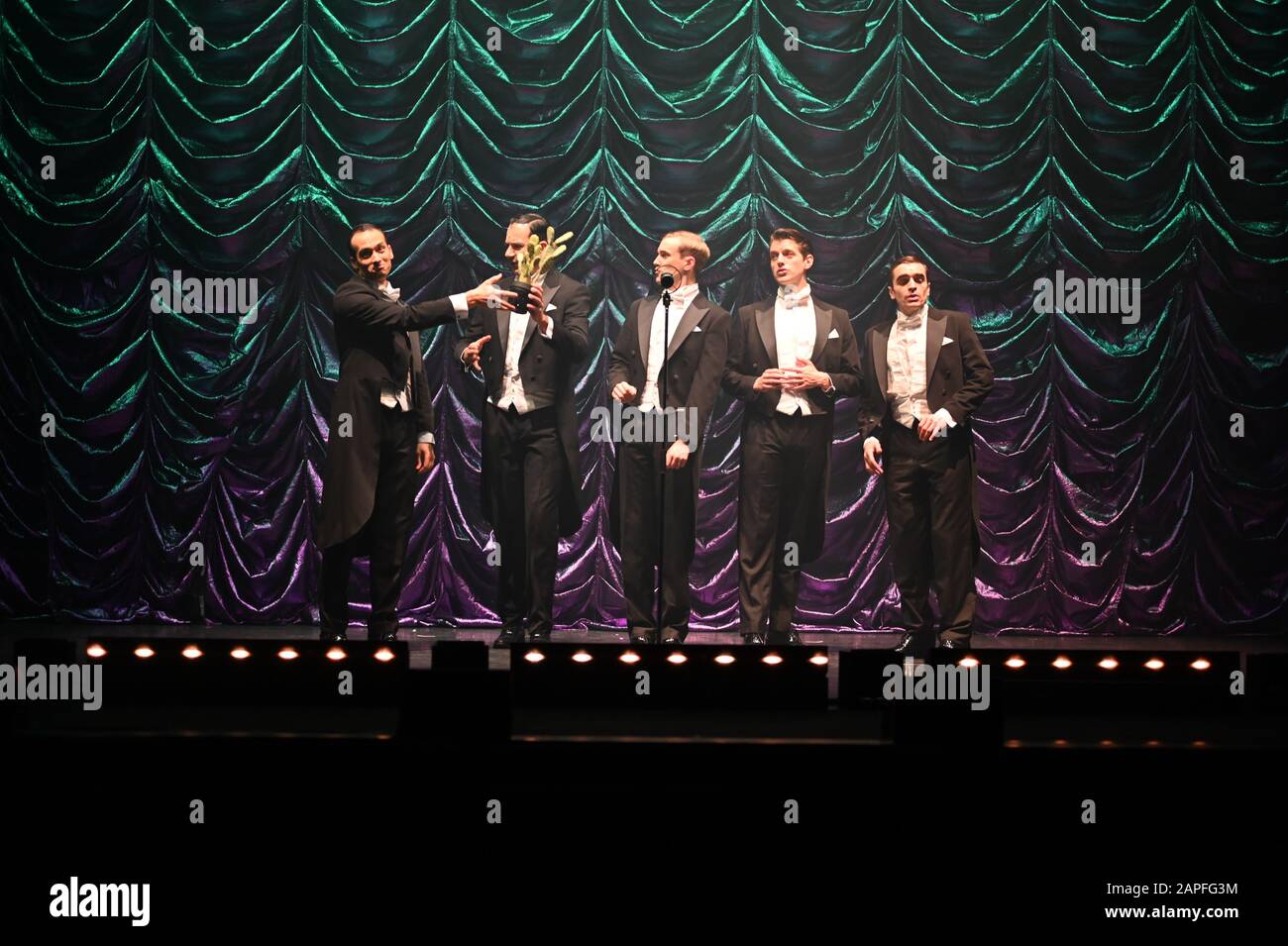 Cologne, Germany. 22nd Jan, 2020. The performers of the musical ...
