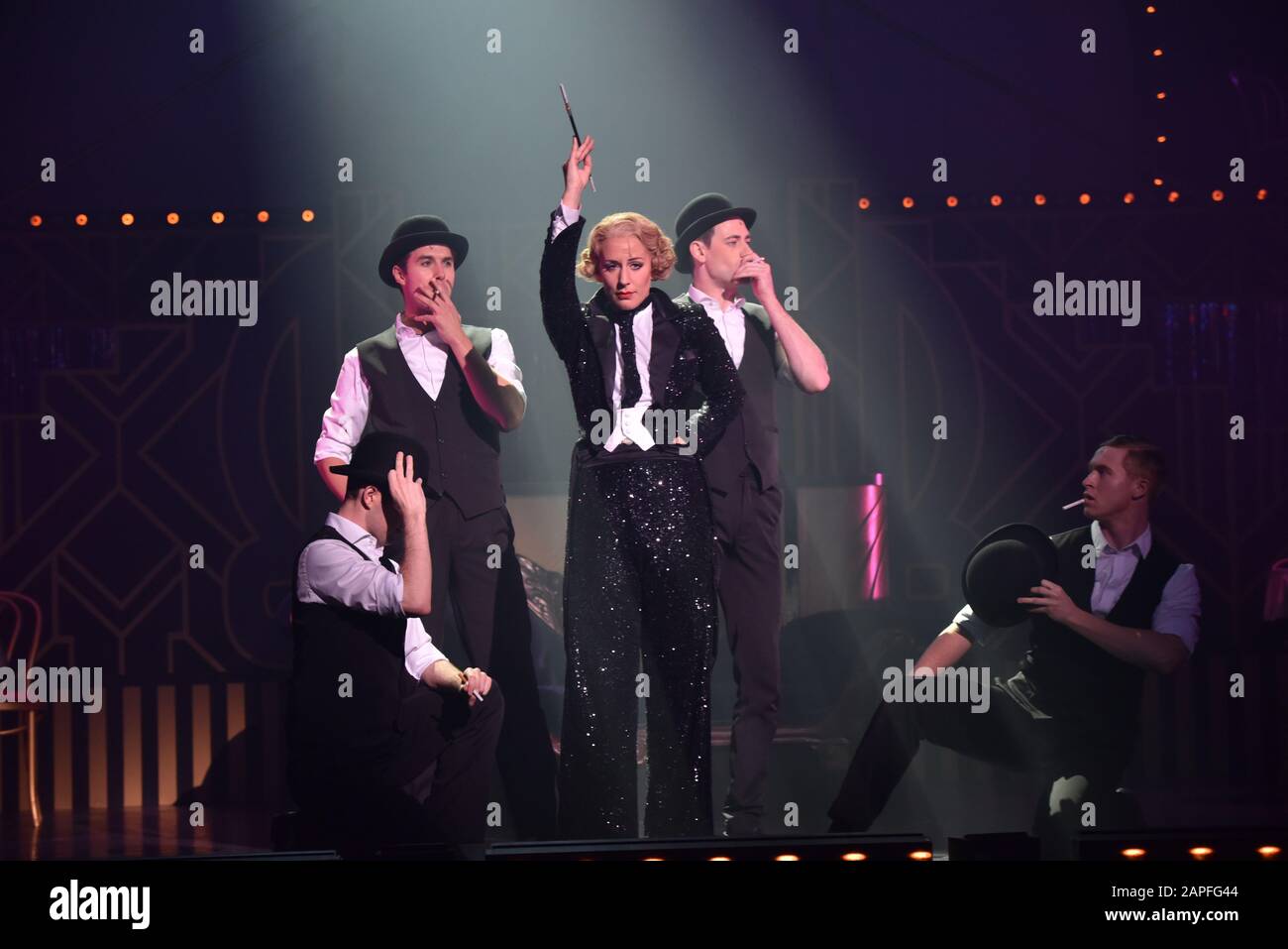 Cologne, Germany. 22nd Jan, 2020. The performers of the musical ...