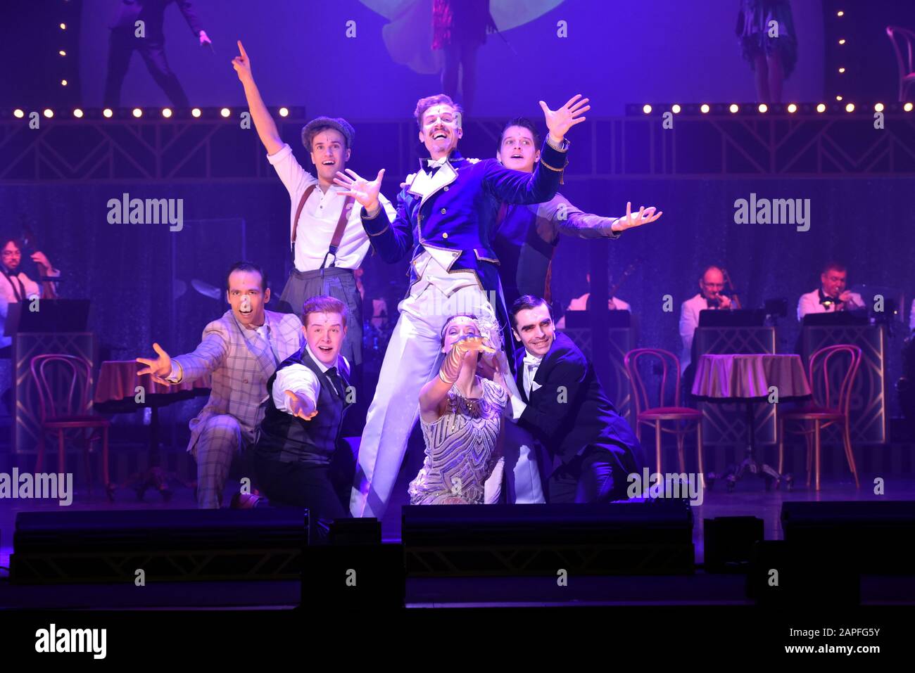 Cologne, Germany. 22nd Jan, 2020. The performers of the musical ...