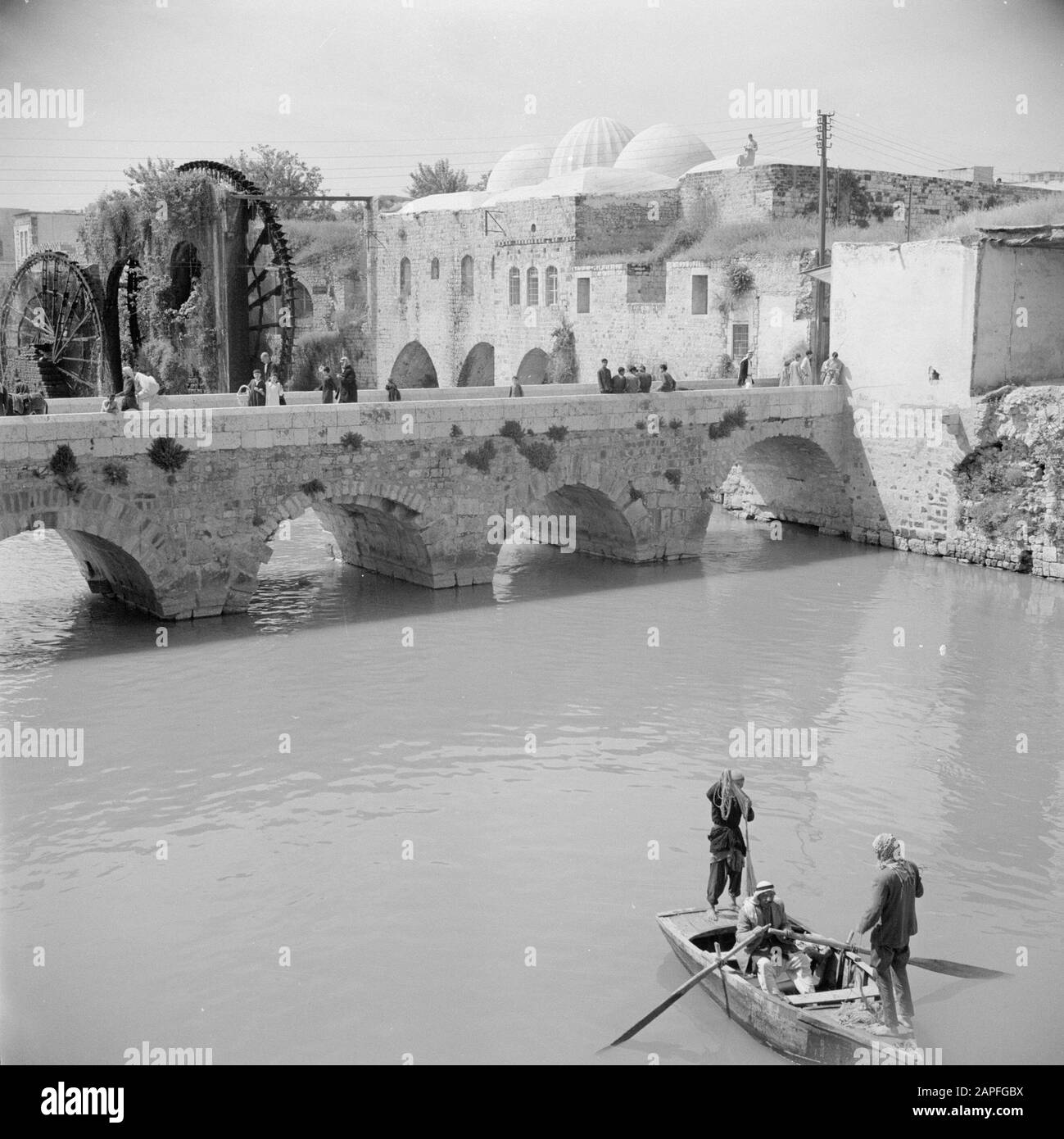 Middle East 1950-1955: Syria Description: Bridge over the Orontes in ...