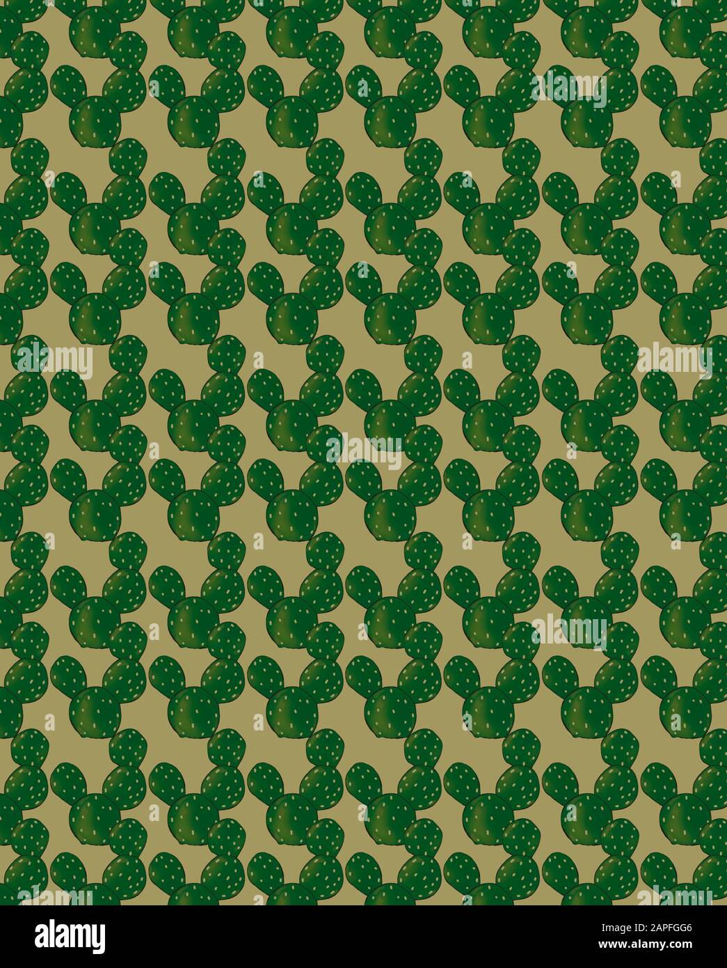 beautiful pattern with cactus. Bright repeated texture with green ...
