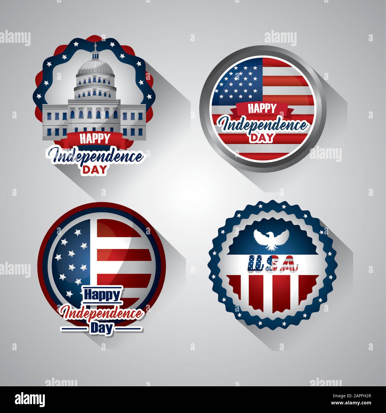bundle of presidents day set emblems Stock Vector Image & Art - Alamy
